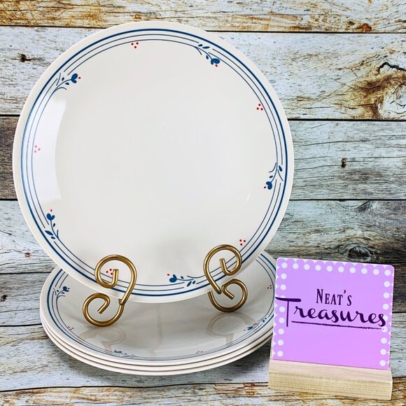 Corelle | Dining | Corelle Country Violets Blue Flowers Red Dot ...